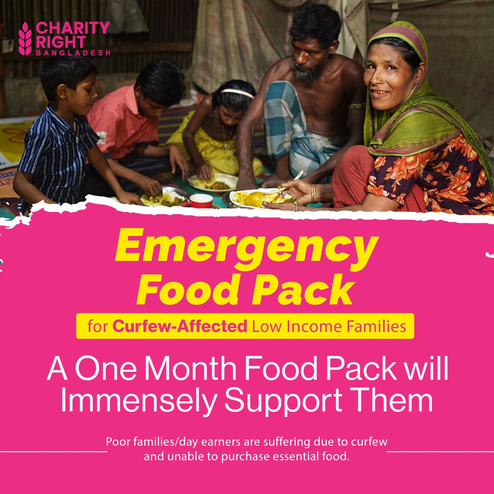 Emergency Food Pack for Curfew Affected Families - Charity Right